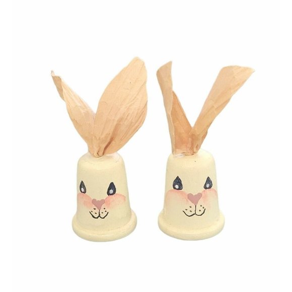 Handmade | Accents | Vtg Easter Bunny Rabbit Raffia Ears Hand Painted ...